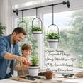 Adjustable Hanging Window Planter Set, Metal Rod Plant Hanger with 3 ...