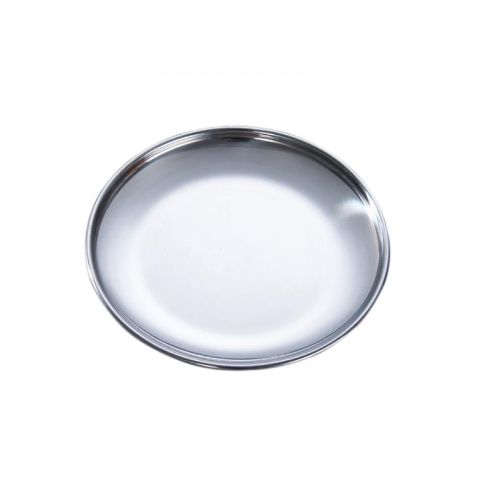 Eleanos Metal Round Tray Stainless Steel Snack Fruit Tray Cosmetics ...