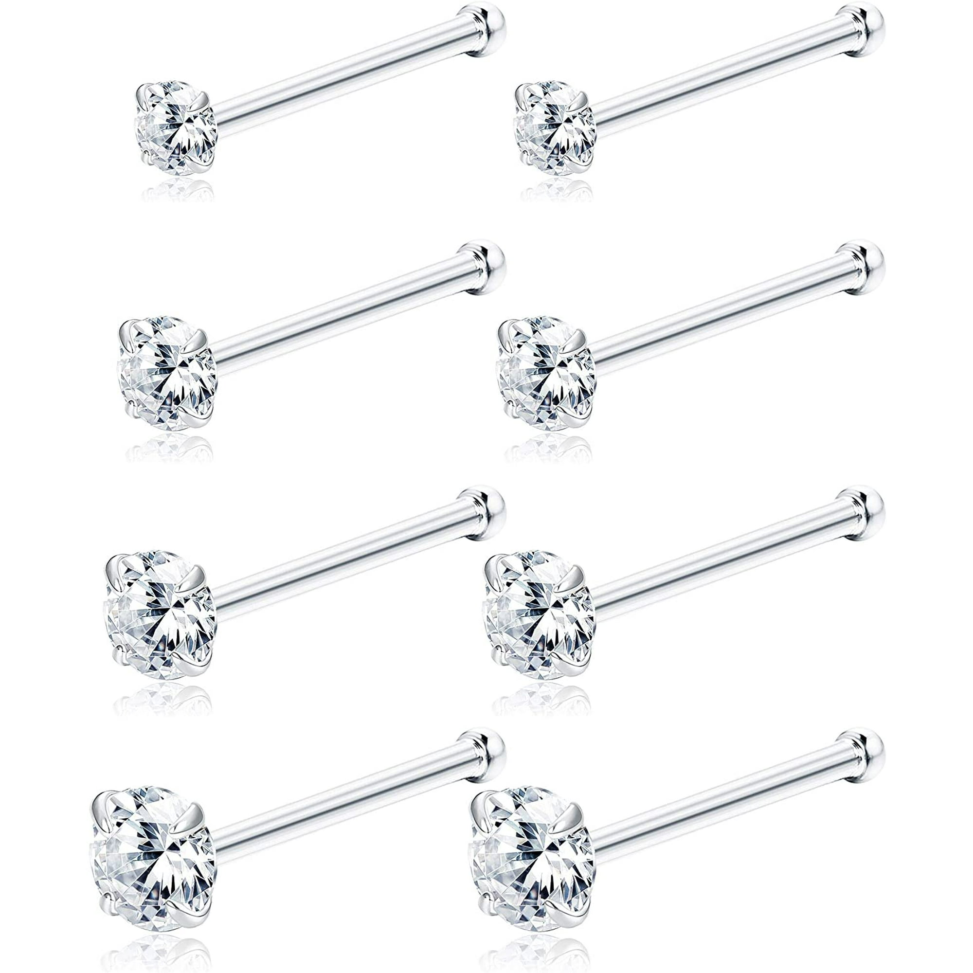 Click here for Chlua 8 Pcs 20g Nose Ring Studs Made With Austrian... prices