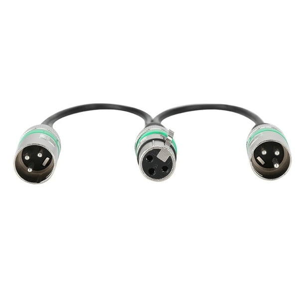 XLR Audio Splitter, Zinc Alloy Shell Plug XLR Splitter Adapter, Female ...