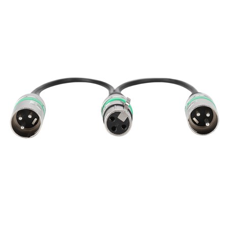 XLR Audio Splitter, Zinc Alloy Shell Plug XLR Splitter Adapter, Female ...