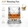 360° Spinning Crystal Whiskey Glass, Spinning Old Fashioned Tumblers ...