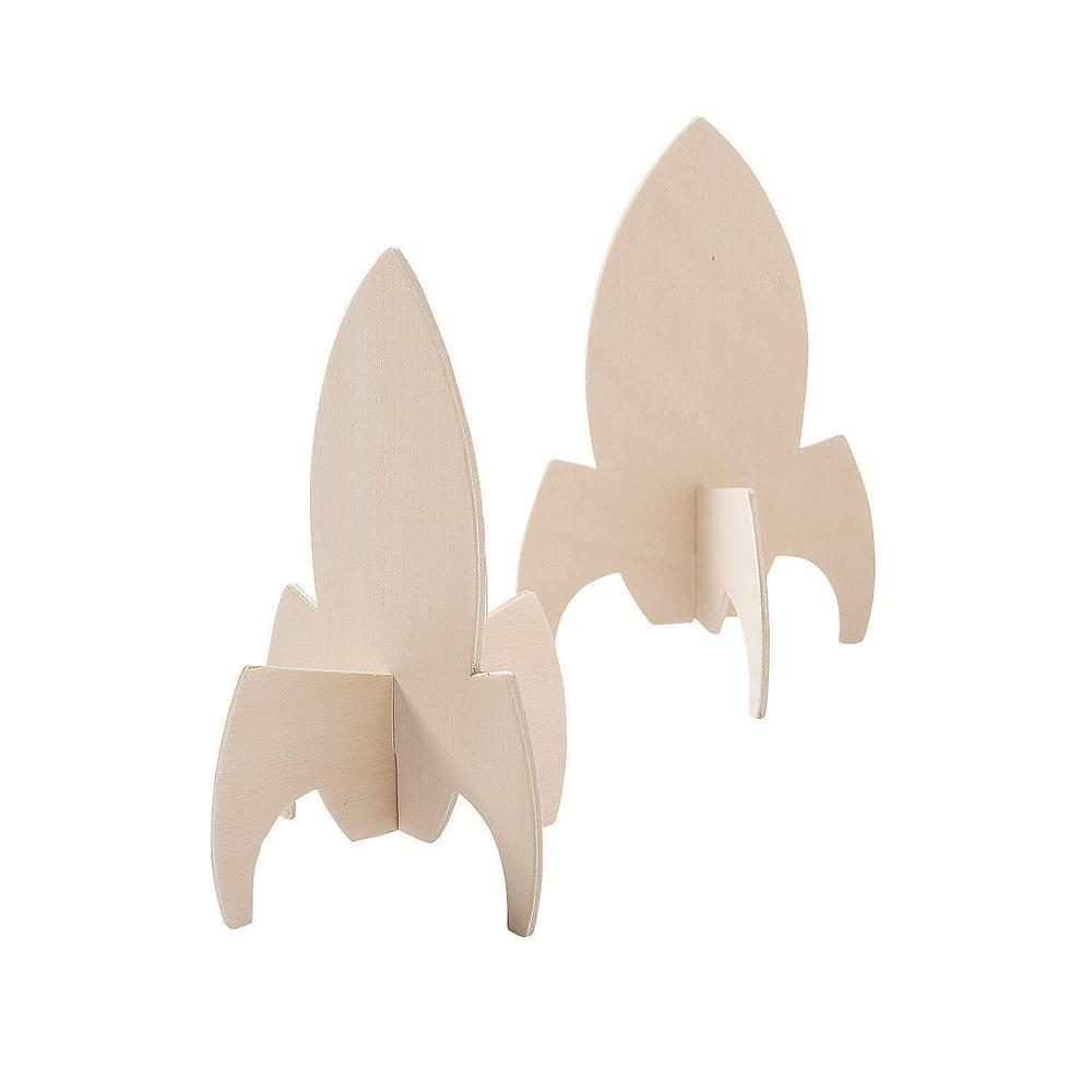 Do It Yourself Wood Rockets - Craft Kits - 12 Pieces - Walmart.com ...