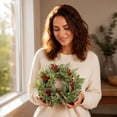 Artificial Berry Wreath, Red Berry Front Door Wall Decor, Winter ...