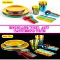 252 PCS Neon Party Supplies Serves 36 Including 7.5 & 10.25 In ...