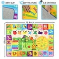 TWINNIS Kids Play Rug, ABC Educational Mat, Animal Carpet, 4'X6', Green ...