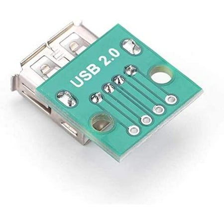10pcs USB Type A Female Joint Breakout 2.54mm Pitch Adapter DIP ...