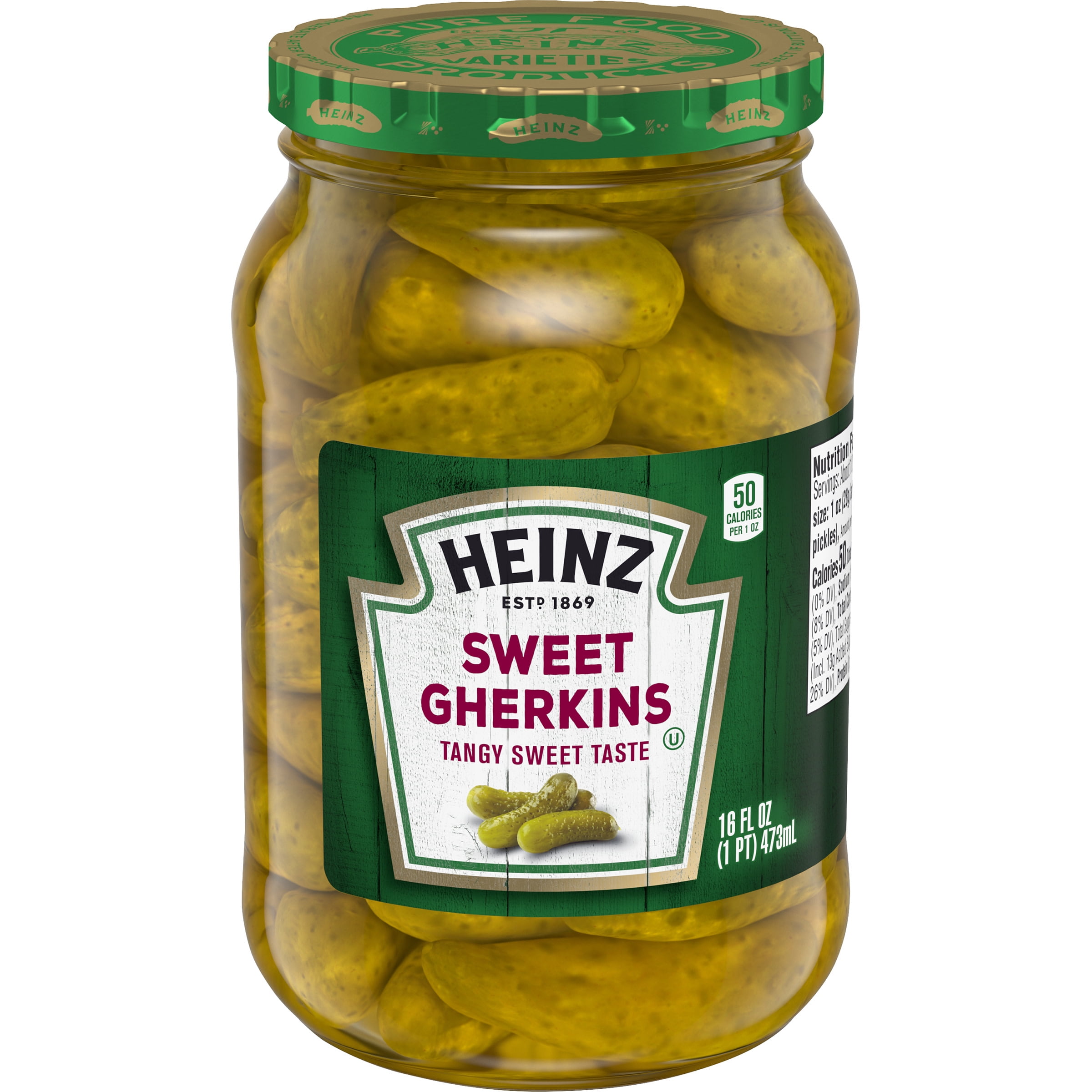 Heinz Sweet Gherkins Mini Pickles, 16 fl oz Jar - Walmart.com - Walmart.com