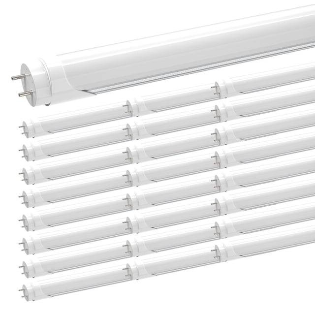 T8 4ft LED Light Bulbs 22W Fluorescent Tube,5000K Daylight,Frosted,25 ...