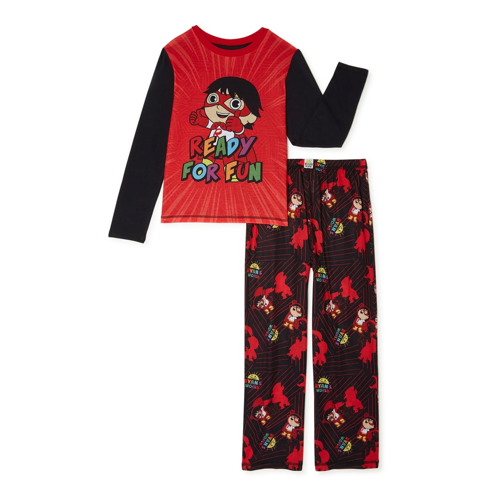 Ryan's World - Ryan's World Boys Long Sleeve Top and Pants, 2-Piece ...