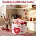 Valentine Gift Basket with Handles, Cute Woven Heart Basket for ...