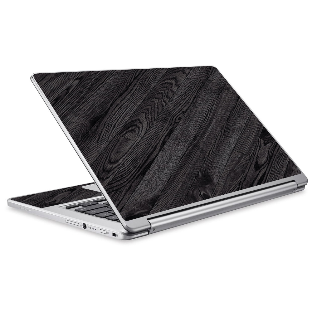 Skins Decals For Acer Chromebook R13 Laptop Vinyl Wrap / Black Wood ...