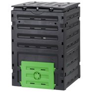 Jora Composter 33 Gal Outdoor Dual Chamber Steel Rotating Tumbler Metal ...