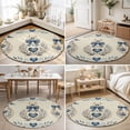 Duck 8' Round Rug for Open Concept Living Room Seating Zone, Watercolor ...
