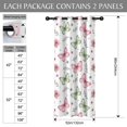 Butterfly and Rose Green Pattern Blackout Curtains,Triple Weaved Fabric ...