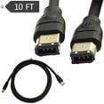 Black IEEE 1394 Firewire 400 to Firewire 400 Cable, 6 Pin/6 Pin Male ...