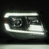 Alpharex Projector Headlight Assembly Pair, Front Headlamp Alpha Black ...