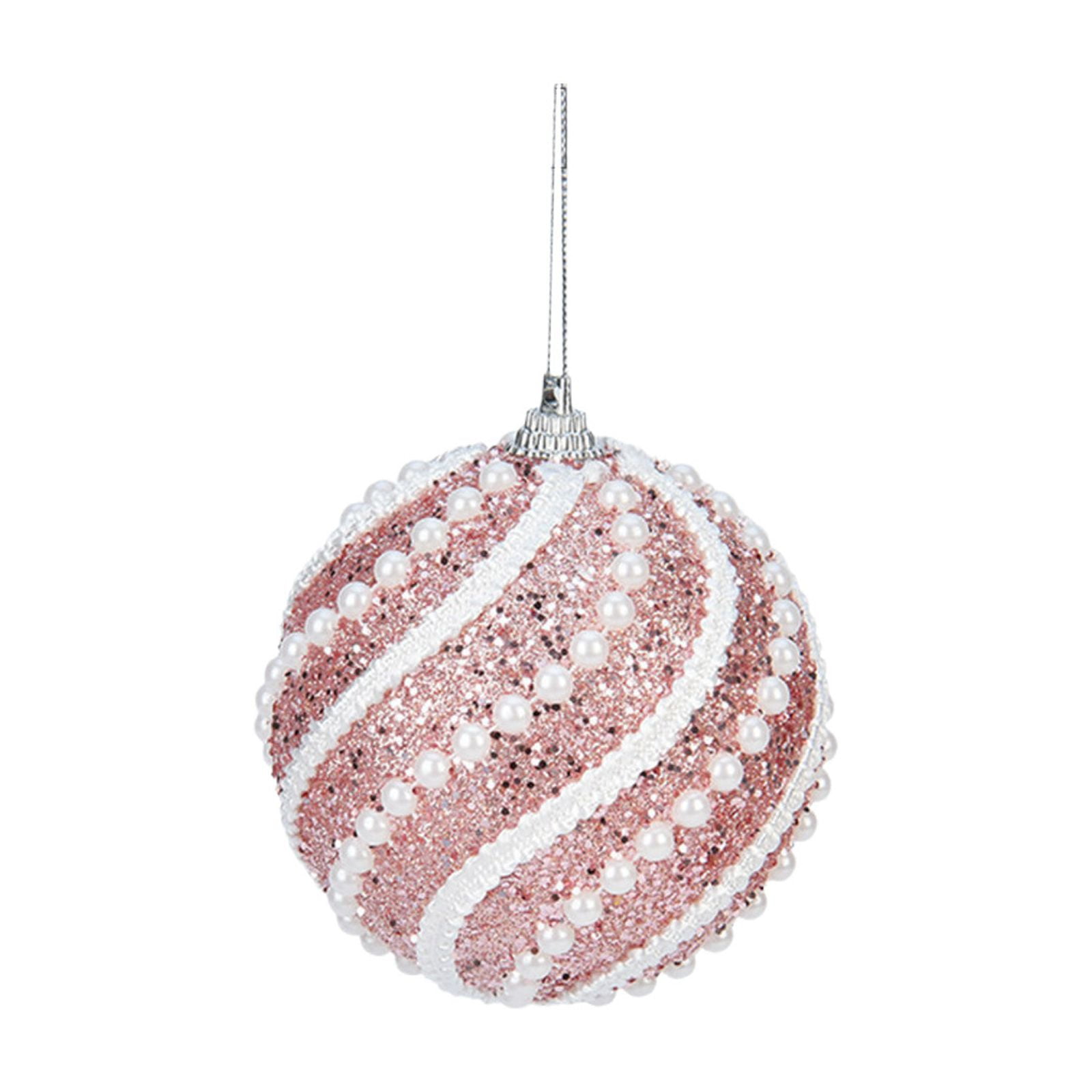 Bwiyojiz Christmas Decorations Home Decor Count 2pcs Balls Tree Decoration Powder Hanging 8cm Small Pendant 2pc  Gifts For Yourelf
