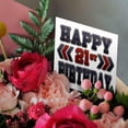 3drose, Blue and Red Image of Denim Happy 21st Birthday, 12 Greeting ...