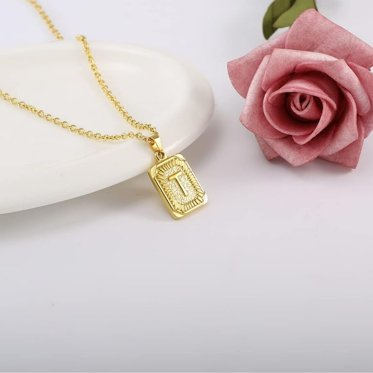 Initial Pendant Necklace Stainless Steel Personalized Letter T Necklace for Women High Quality Jewelry at Affordable Prices