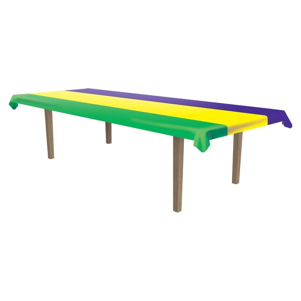 Rollo de mesa Beistle Mardi Gras de plástico de 40 x 30 m | Bodega ...