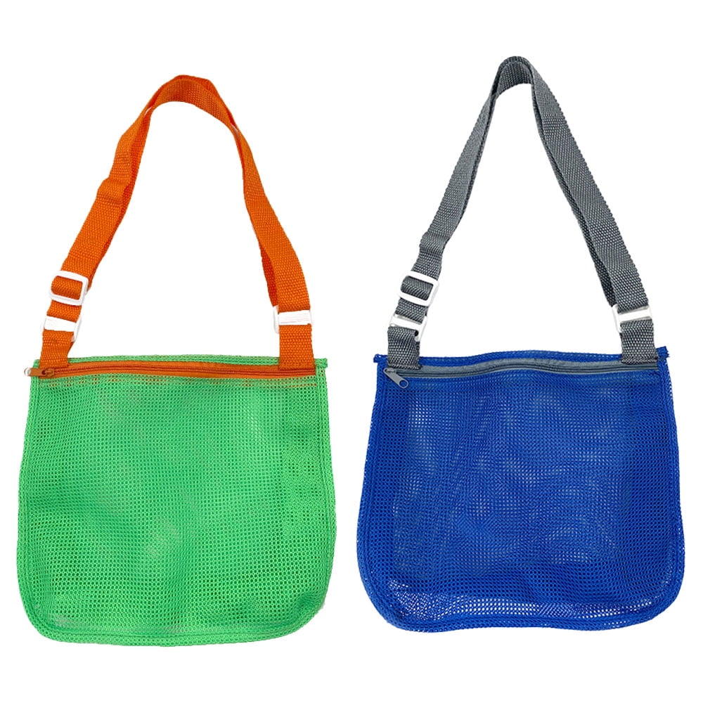 2pcs Mesh Shell Bag, Beach Bag for Kids with Adjustable Carrying Straps ...