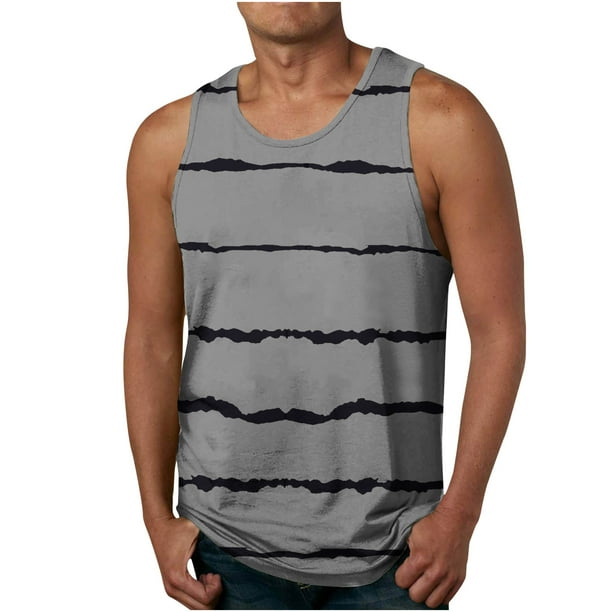 Yuwull Mens Tank Top Mens Muscle Shirts Trendy Mens Tanks Cotton