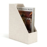 U Brands Linen Magazine File Holder, Beige Linen Finish, Beige, 1 Count ...