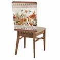 Botanical Mushrooms Chair Back Covers, Retro Fall Wild Flowers ...