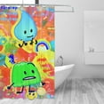 Game BFDI Battle For Dream Island Shower Curtain Bath Curtain Sets ...