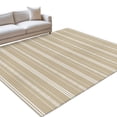 Brown Stripes Washable Area Rug 3 x 5 ft Classic Minimalist Stripe ...