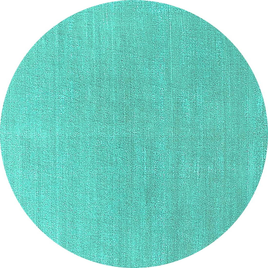 Ahgly Company Machine Washable Indoor Round Solid Turquoise Blue Modern ...