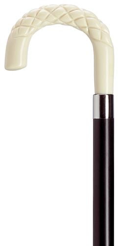 Walking Cane Men Diamond Carved Crook Cane Maple With Simulated Ivory ...