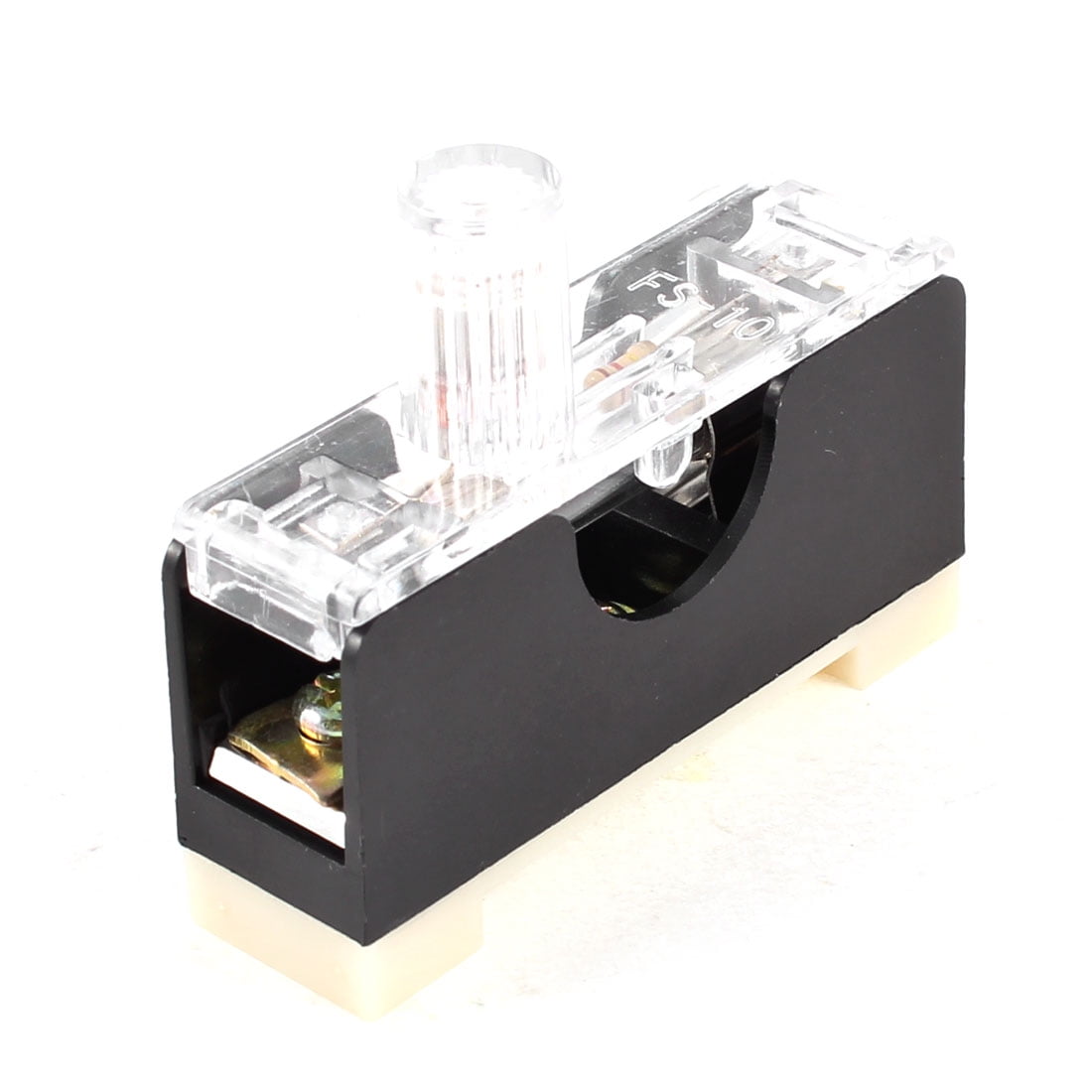 Unique Bargains 10A 250VAC 35mm DIN Rail Mounted 1P 6x30mm Fuse Holder ...