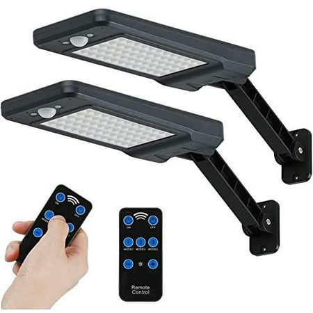 60 LED Solar Lights Outdoor Waterproof IP65, Remote Control Led Wall ...