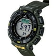 Casio Pro Trek Digital Green Bio Based Resin Strap Tough Solar PRG-340-3 100M Men's Watch ...