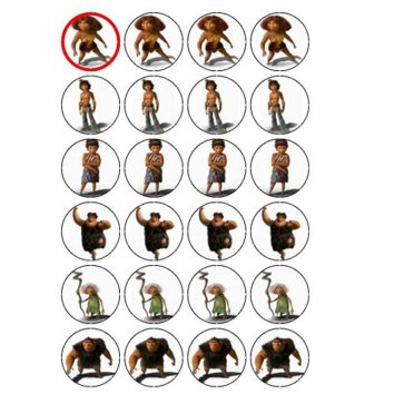 The Croods: Family Tree Eep Grug Guy Thunk Ugga Sandy Gran Edible Cake ...