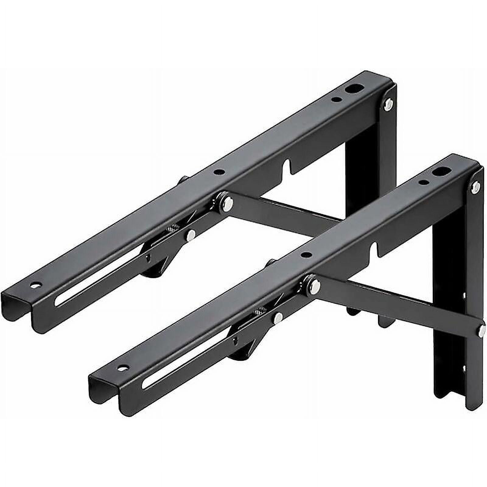 Wall Mounted Folding Shelf Bracket, Set of 2 Folding Shelf Bracket ...