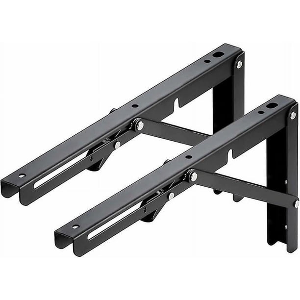 Wall Mounted Folding Shelf Bracket, Set of 2 Folding Shelf Bracket ...