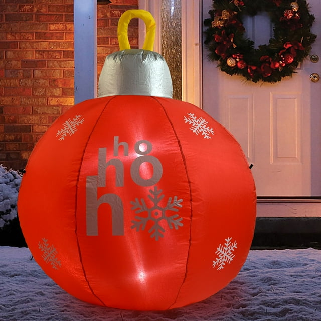 Coolmade 4 ft Giant Inflatable Christmas Ball Decorations, Blow Up ...