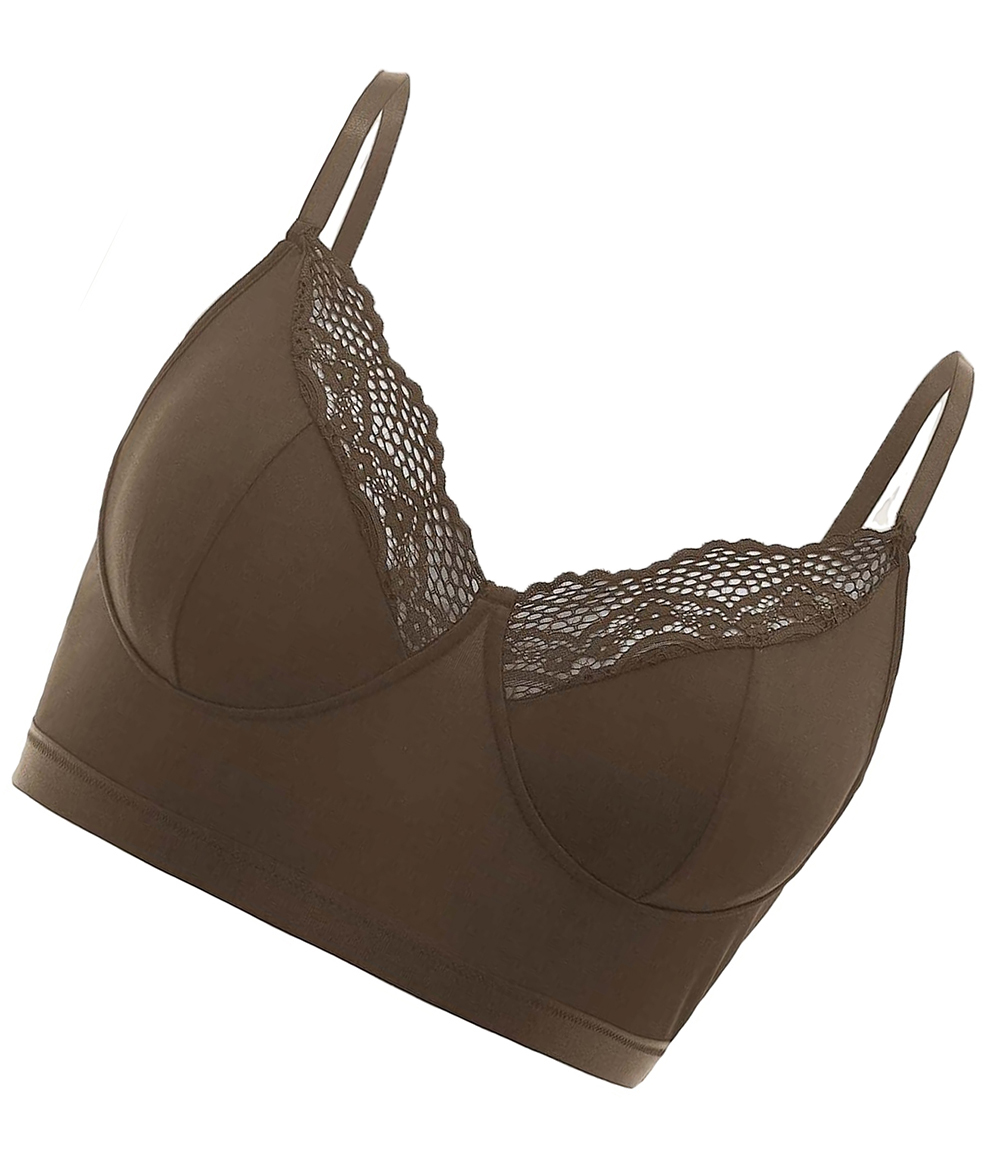 Fantasy A Piece Mocha Brown Plus Size Bras & Bralettes (Women's ...