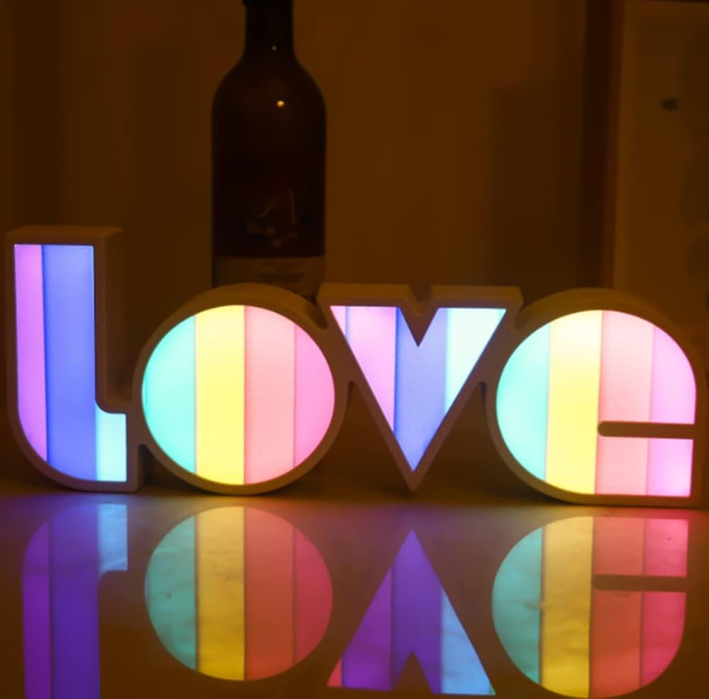 LINLIN Neon Night Light, Love LED Neon Signs Night Light Neon Lights ...