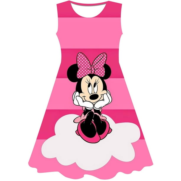 Disney Minnie Mickey Mouse impression 3D filles robe été Minnie Mickey ...