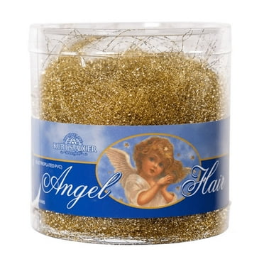 Kurt S. Adler Iridescent Angel Hair Tinsel for Christmas, PVC Made XMAS ...