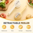 2pcs Stainless Steel Double-Sided Vegetable Peeler with Peel Catcher ...