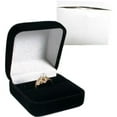 6 Black Flocked Square Ring Gift Boxes Jewelry Displays - Walmart.com