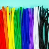 Hello Hobby Rainbow Fuzzy Sticks 100 Pack 12 Inch Rainbow Fuzzy Craft ...