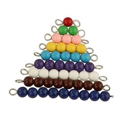 IFIT Montessori Colored Bead Stairs 1-9 (C Beads), Montessori Toys Math ...