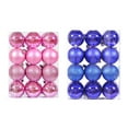 24Pcs Christmas Balls Bright Color Matte Finish Smooth Surface ...