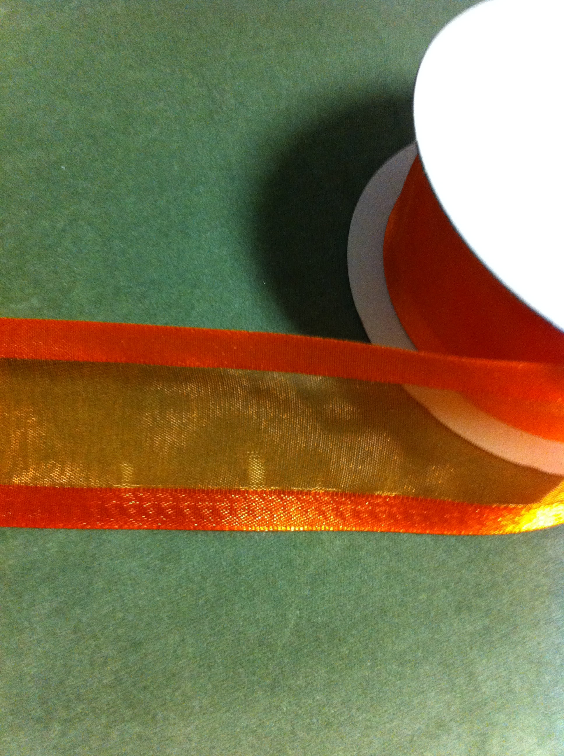 25 YARDS OF 1 1/2"" ORGANZA RIBBON WITH SATIN EDGE ORANGE - Walmart.com